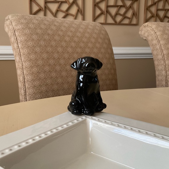 Hand Crafted | Accents | Black Labrador Puppy Dog Platter Decoration ...